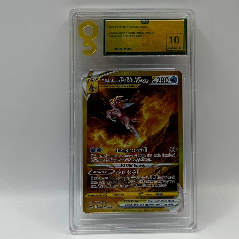Pre-owned Pokemon Origin Forme Palkia Vstar Gold Secret Rare Grade 10 ...